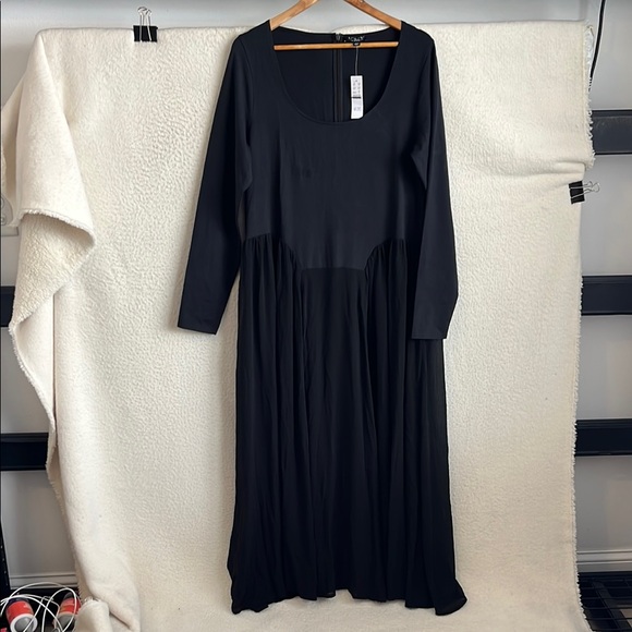 J. Crew | Dresses | J Crew Ballet Dress With Chiffon Skirt Xl Black ...